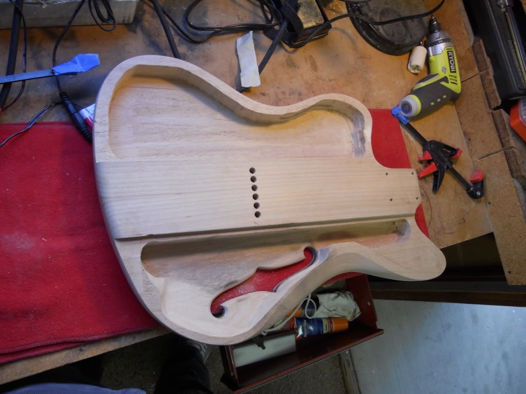 Semi-hollow double bound Jazzmaster. (Finished pics pg. 8) - Page 7 ...