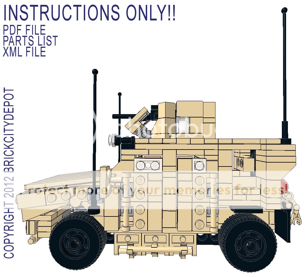 Lego Custom Oshkosh M-ATV MRAP - Military Truck Vechicle - INSTRUCTIONS ...