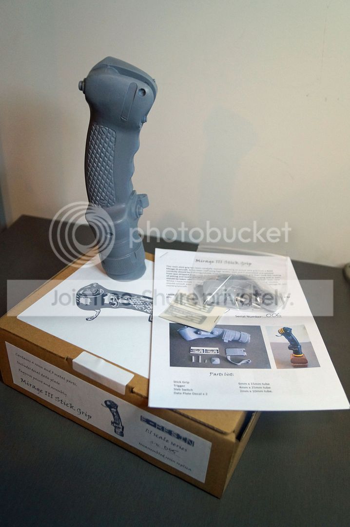 1:1 scale Mirage III resin stick grip. - Vendors Board - Large Scale Planes